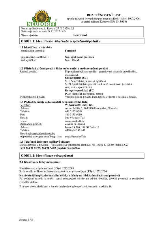 Neudorff : Ferramol Přípravek proti slimákům